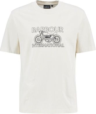 Barbour Softes T-Shirt mit Motorad-Motiv in