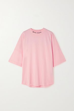 Palm Angels T-shirt Oversize En Jersey De Coton Imprim&eacute; - Rose