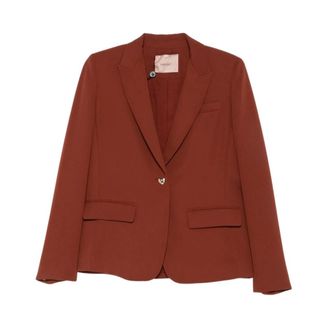 Twinset Herzknopf-Blazer - - Jackets - Damen - Braun - XL