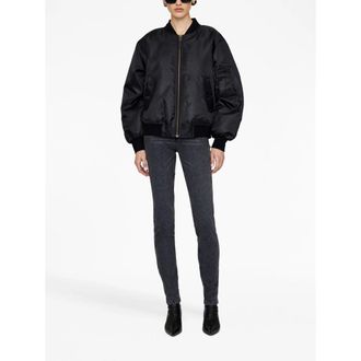 Anine Bing Tailored Polyester Bomber Jacket - Black