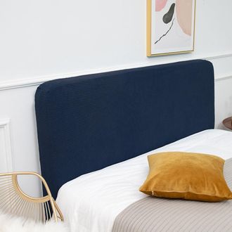 Generic Dehnbarer Bettkopfteil Bezug Schutzbezug in voller Gr&ouml;&szlig;e, elastisch, staubdicht, Kopfteilbezug Bett 180 kompatibel, f&uuml;r Schlafzimmerdekoration Marine 