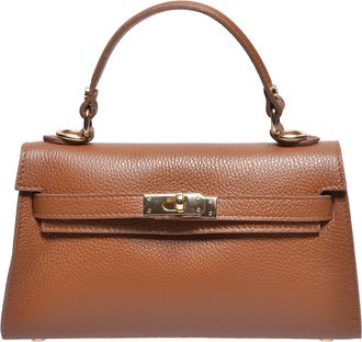 Anna Luchini Braun Rindsledertasche