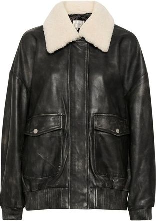 Gestuz Femme, Vestes, Noir, Taille: 40/42 FR Almanagz Oz Bomber