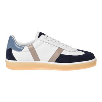 Baldinini Blauer Wildleder- und wei&szlig;er Ledersneaker - - Shoes - Herren - Mehrfarbig - 41 1/2 EU