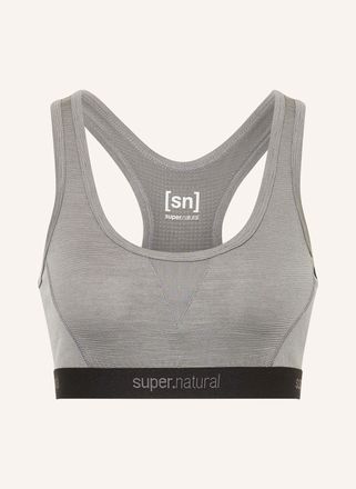 super.natural Sport-Bh tundra220 Semplice Mit Merinowolle grau