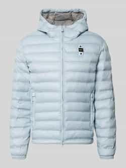 Blauer Steppjacke mit Zweiwege-Rei&szlig;verschluss Modell Charles