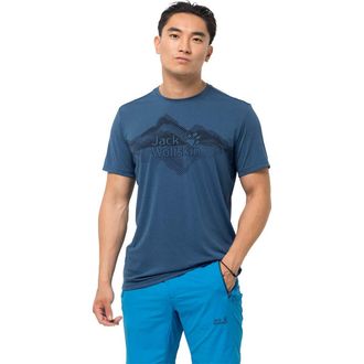 Jack Wolfskin Herren Crosstrail Graphic T-Shirt, Indigo Blue, M, 1807201