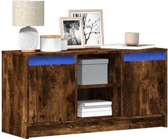 vidaXL Vidaxl - TV-Schrank mit LED-Beleuchtung Räuchereiche 100x34x50 cm