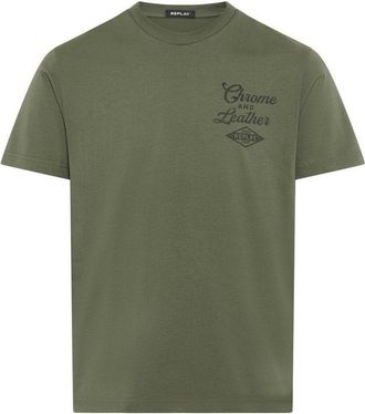 Replay T-Shirt mit Print, Rundhalsausschnitt