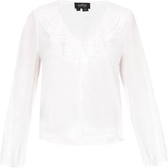Usha Bluse Frauen Wei&szlig;