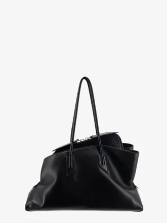 The Attico Womens Shoulder Bag La Passeggiata Medium Leather Black