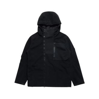 maharishi Wasserdichte Fleece-Kapuzenjacke - - Sport - Herren - Schwarzk - L