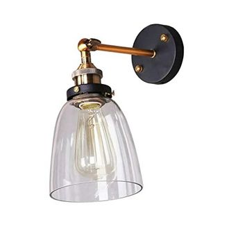 Exceart Applique Murale Décorative Fer avec Douille Style Rétro pour Balcon Et Intérieur Support Ampoule Non Incluse Éclairage Mural Vintage Robuste Et Compat