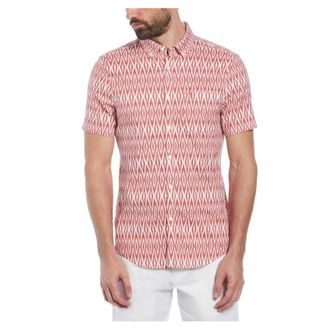 Original Penguin Hemd f&uuml;r Herren, Regul&auml;r, kurz&auml;rmlig (Mineral Rot)