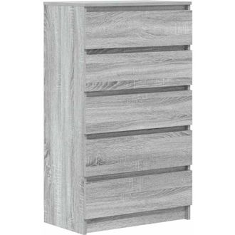 vidaXL Schubladenschrank Grau Sonoma 60x36x103 cm Holzwerkstoff Vidaxl