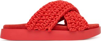 INUIKII Pantoletten Inuikii Woven 1004.003.0062 Rot