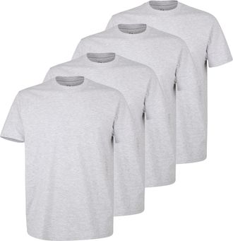 Götzburg Herren T-Shirts mit Rundhals-Ausschnitt, Kurzarm (DE/NL/SE/PL, Alphanumerisch, 3XL, Regular, Regular, Grey Medium Melange)