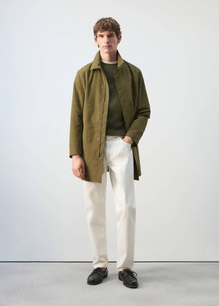 Mango Jean Bob regular-fit blanc cass&eacute; - Homme - 38 - MANGO MAN