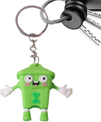 Generico Porte-cl&eacute;s mignon pour femme - Porte-cl&eacute;s poubelle dessin anim&eacute;, petite poubelle amusante | pour sac &agrave; dos, portefeuille, bagages, sac &agrave; main, t&eacute;l&eacute;pho