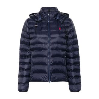 Ralph Lauren Femme, Vestes, Bleu, Taille: 36 FR Doudoune avec capuche