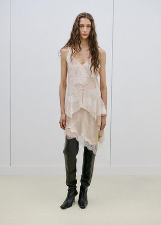 Mango Top lingerie dentelle &eacute;cru - Femme - S - MANGO