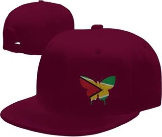 Generic Drapeau Papillon du Guyana Homme Femme Snapback Chapeau S&eacute;chage Rapide Casquette De Baseball R&eacute;glable Chapeaux Pare-Soleil pour Sport Adulte Camping