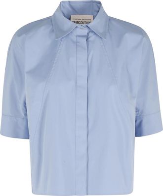 Semicouture Femme, Blouses et Chemises, Bleu, Taille: 38 FR Clara Shirt