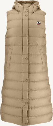 Jott Doudoune longue droite &agrave; capuche Beige Lola - Taille XS