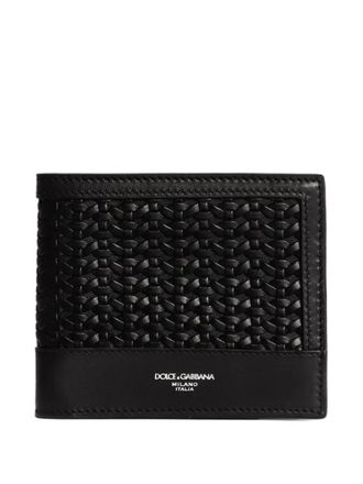 Dolce & Gabbana bi-fold woven wallet - Noir