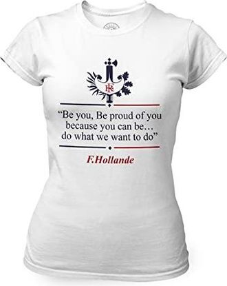 Fabulous T-Shirt Femme Col Rond François Hollande Discours en Anglais Humour Politique