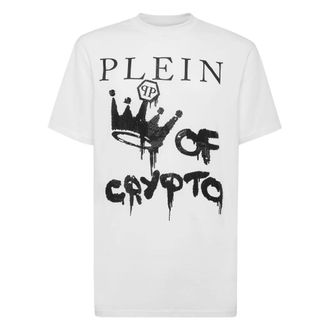 Philipp Plein Homme, Tops, Blanc, Taille: 2XL T-Chemises