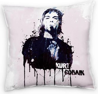 Paul Sinus Art Kurt Cobain Deko Kissen Bezug 40x40cm f&uuml;r Couch Sofa Lounge Zierkissen - Dekoration zum Wohlf&uuml;hlen