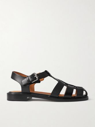 Churchs Fisher Sandalen Aus Leder Mit Cut-outs - Schwarz