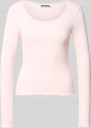 Review Longsleeve mit Spitzenbesatz und Rundhalsausschnitt