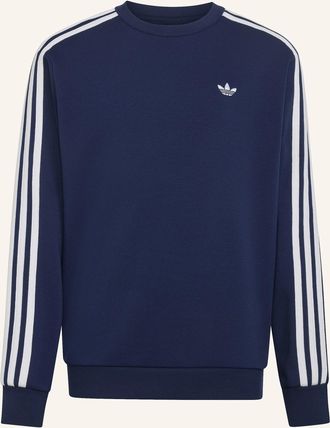 adidas Originals Adidas Originals Lockeres 3-Streifen Rundhals-Sweatshirt blau