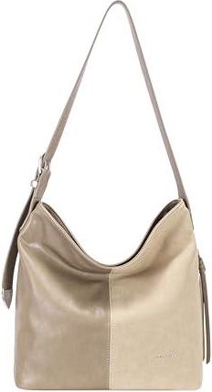 David Jones Sac Hobo Port&eacute; &eacute;paule Femme Ville - Sac bandouli&egrave;re Similicuir PU - Grande Capacit&eacute; - Bandouli&egrave;re ajustable - Pratique Chic Classique El&eacute;gant (Warm Ta