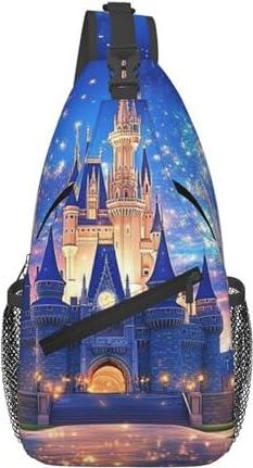Generic Castle Night Fireworks Sac &agrave; bandouli&egrave;re de voyage pour homme Sac &agrave; dos de randonn&eacute;e