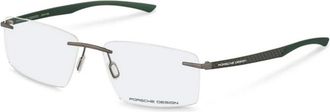 Porsche Design Homme, Accessoires, Gris, Taille: 57 MM Lunettes de vue rectangulaires