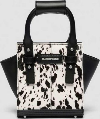 Dr. Martens Extra Kleine Dalmatiner Hair On Leder Tote Bag in Creme