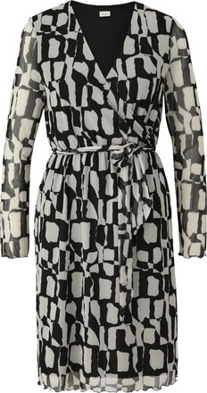 s.Oliver Elegantes Mesh-Kleid in Wickel-Optik