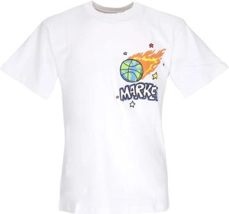 Market Wei&szlig;es Tee mit Einzigartigem Druck - - Tops - Herren - Wei&szlig; - XL