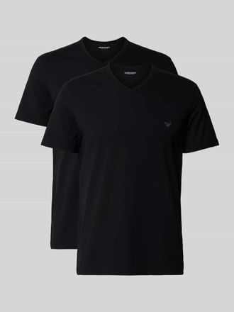 Emporio Armani T-Shirt mit V-Ausschnitt im 2er-Pack