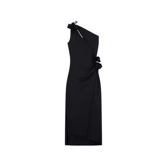 Coperni Femme, Robes, Noir, Taille: 40 FR Robe Mini Asym&eacute;trique &agrave; Fleurs