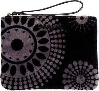 Desigual Mone Portatodo Printed Fur, Portefeuille - Noir (2000 Negro), Taille Unique