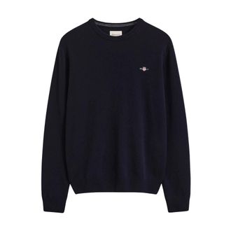 GANT Strickpullover mit Rundhalsausschnitt - - Knitwear - Herren - Blau - 2XL