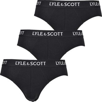 Lyle & Scott Homme, Sous-v&ecirc;tements, Noir, Taille: S Slips en m&eacute;lange de coton noir