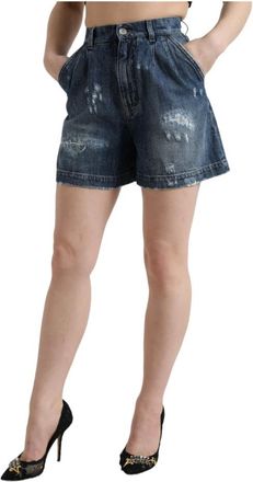 Dolce & Gabbana Femme, Shorts, Bleu, Taille: 32 FR Hot Pants