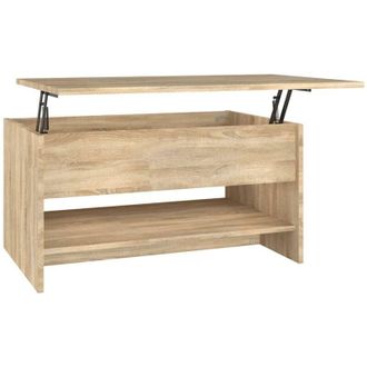 vidaXL Vidaxl - Table basse Ch&ecirc;ne sonoma 80x50x40 cm Bois ding&eacute;nierie