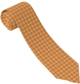 Generic Cravate DAffaires Imprim&eacute; &Agrave; Carreaux Orange Et Blanc (A) Formelle Tie Tendance Cravates Homme Pour Affaires Accessoires Mariage