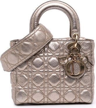 Dior Hobo Bags - Small Metallic Grained Calfskin Cannage Supple Lad - Gr. unisize - in Gold - für Damen